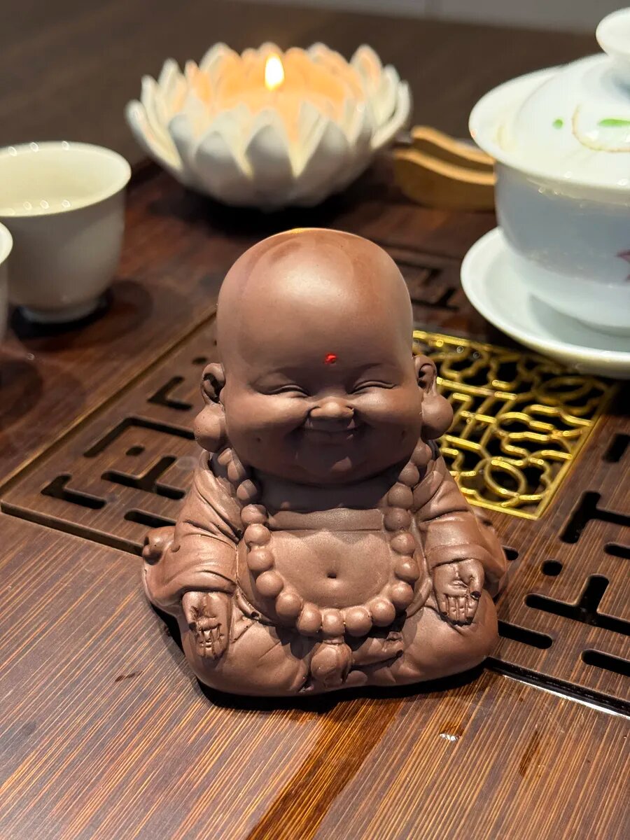 Фигурка для чайной церемонии Будда Хотей чайный мастер