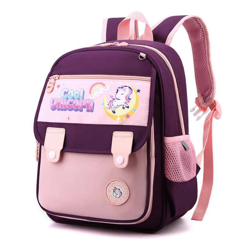 Модный школьный рюкзак для детей 3-7 лет с плечевыми ремнями с воздушной подушкой, фиолетовый