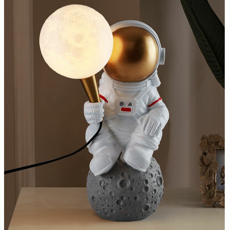 Настольная лампа из смолы с оригинальным космическим дизайном - 3D-печать лунного купола для уютной детской комнаты или спальни