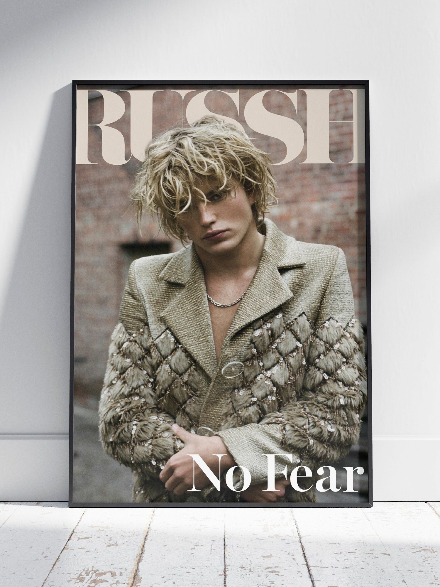 Плакат на стену для интерьера Джордан Барретт (Jordan Barrett 10) - Постер по модели, бренду и моде формата A4 (21x30 см)