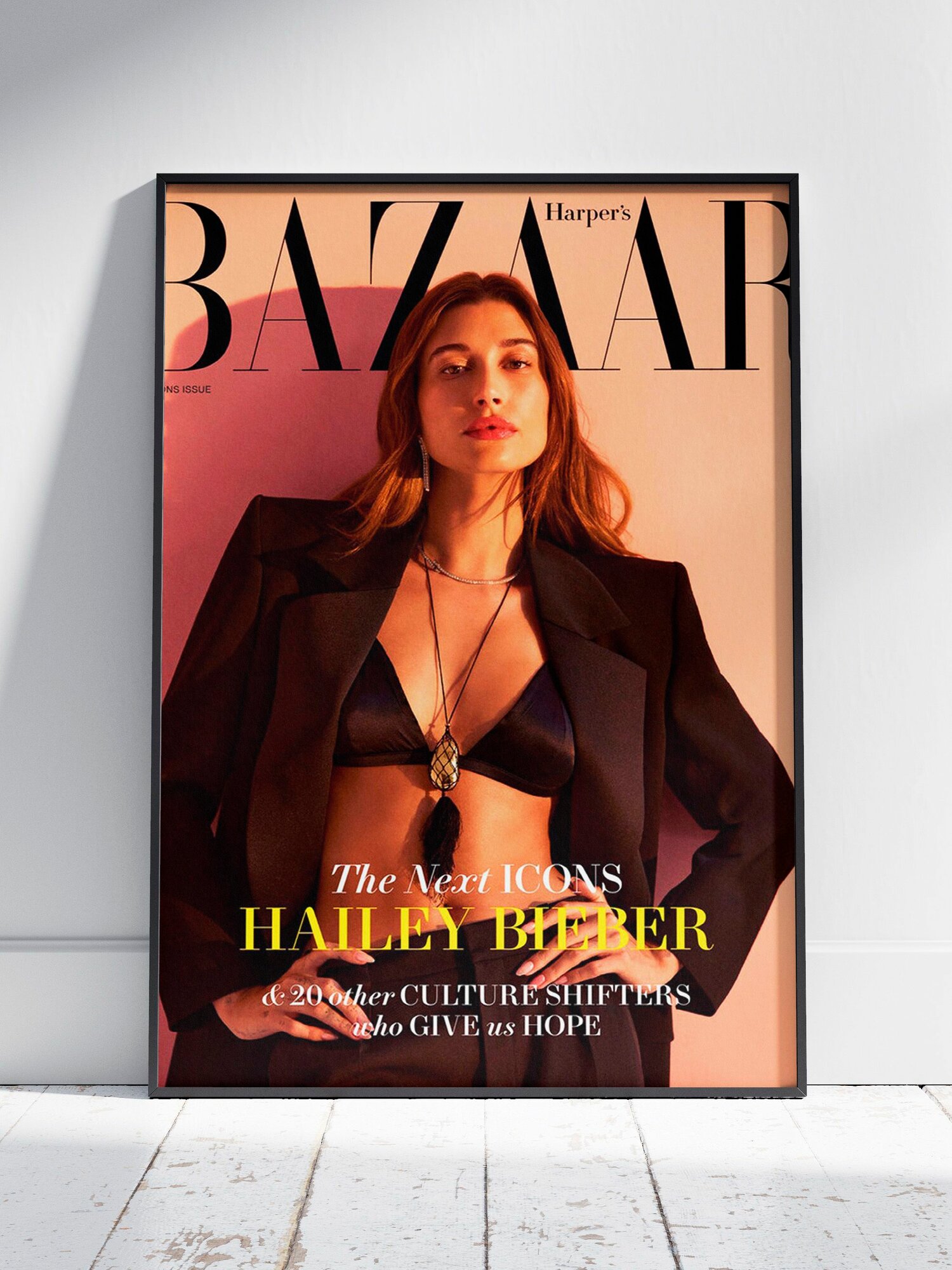 Плакат на стену для интерьера Хейли Бибер (Hailey Bieber 43) - Постер по модели, бренду и моде формата A4 (21x30 см)