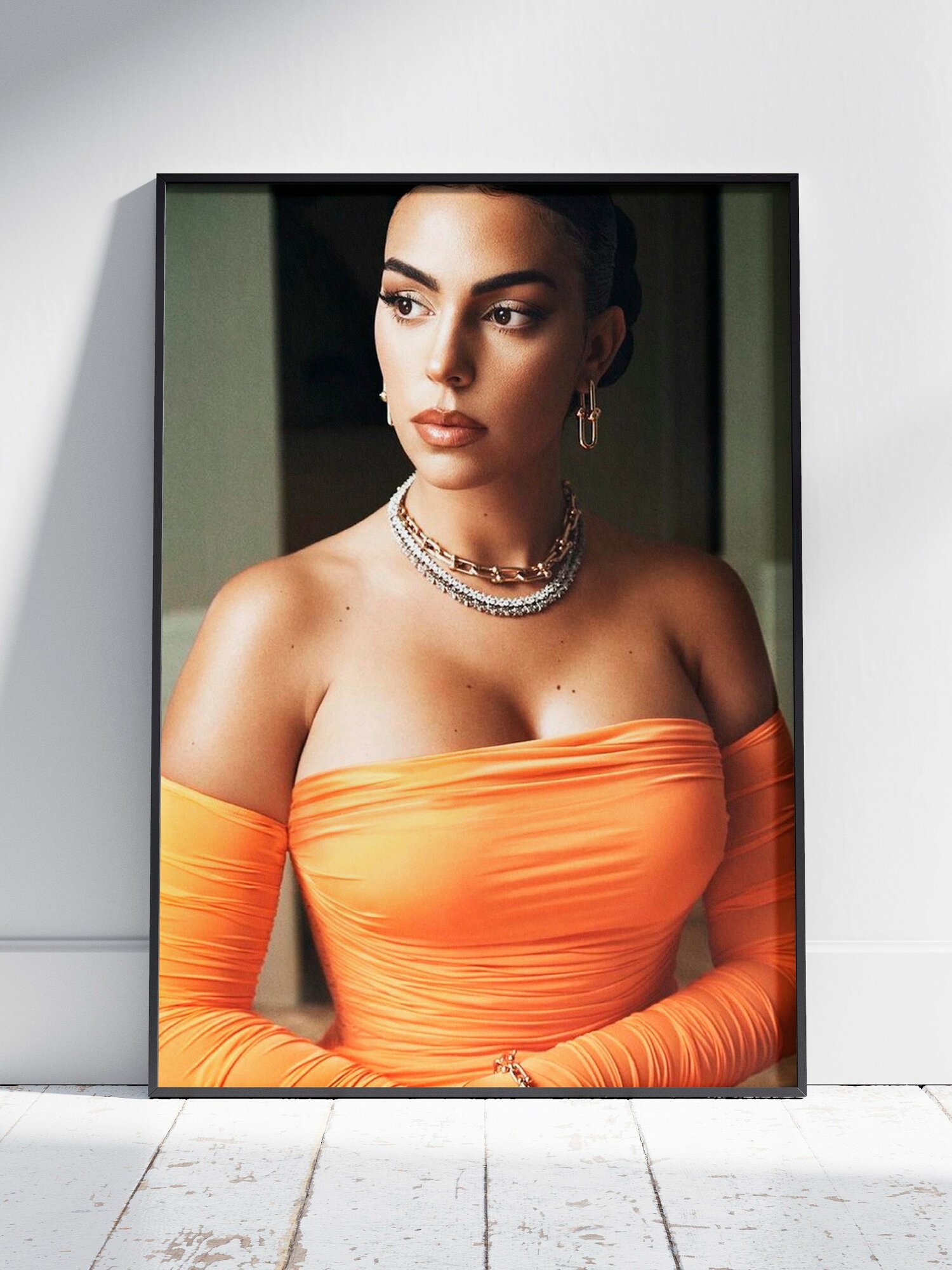 Плакат на стену для интерьера Джорджина Родригес (Georgina Rodriguez 3) - Постер по модели, бренду и моде формата A4 (21x30 см)
