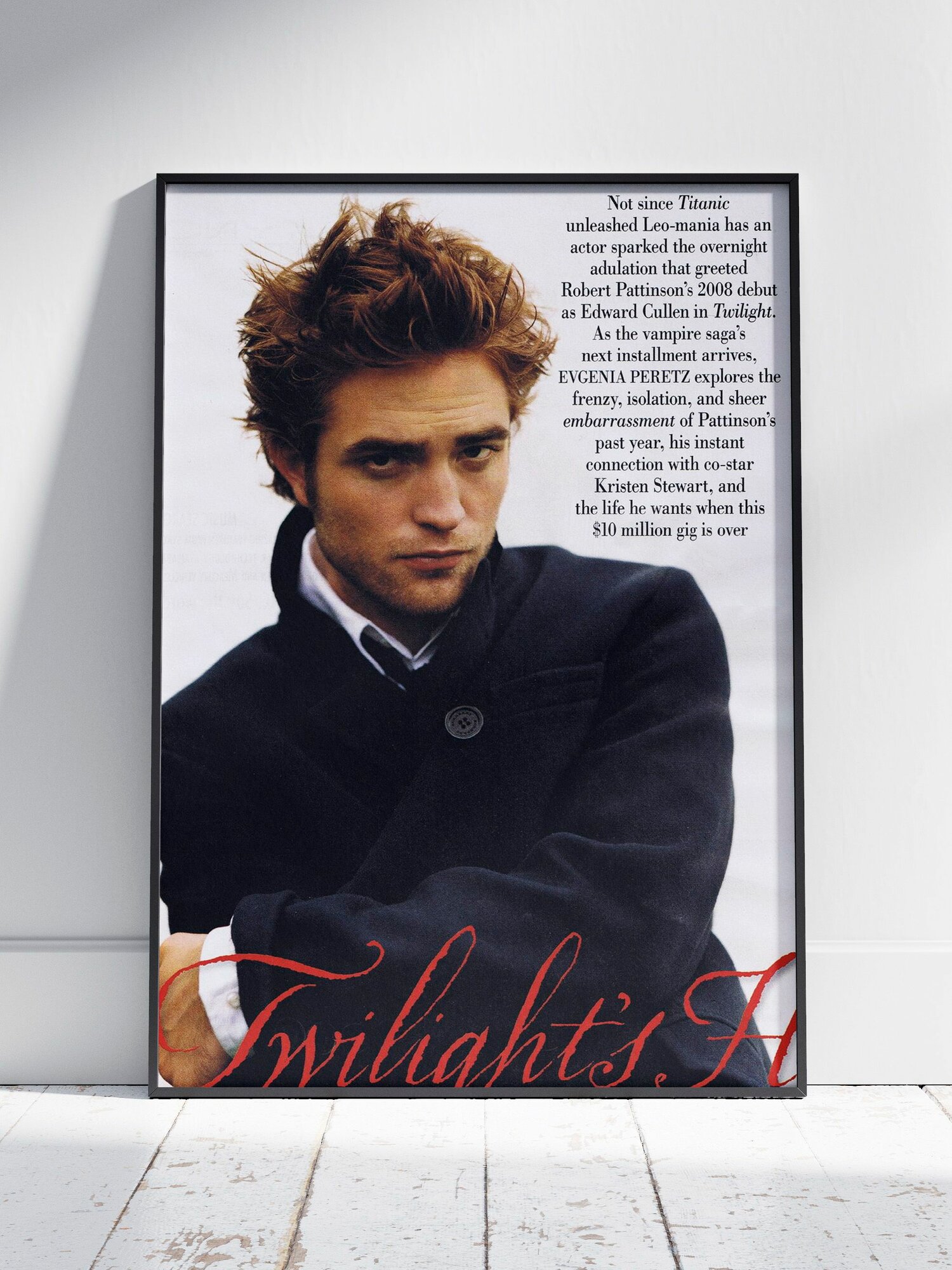 Плакат на стену для интерьера Роберт Паттинсон (Robert Pattinson 34) - Постер по актеру фильма, кино, сериала формата A4 (21x30 см)