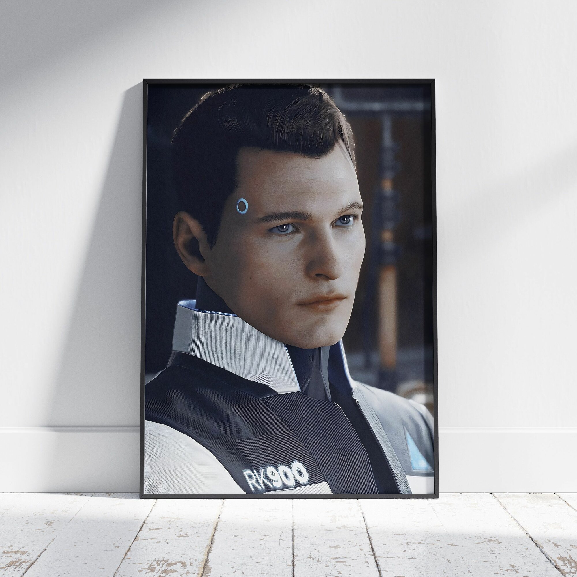 Плакат на стену для интерьера Detroit Become Human (Андроид Коннор 15) - Постер по игре формата А4 (21x30 см)
