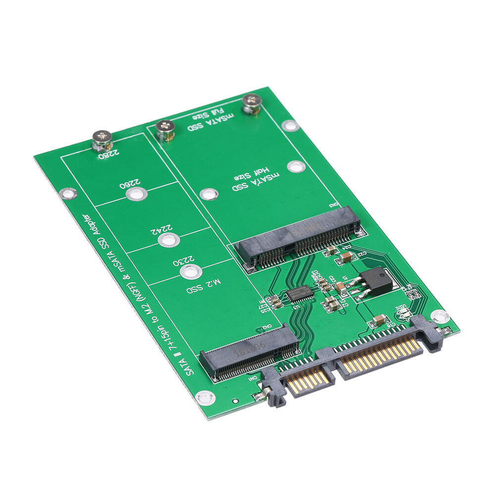 Карта адаптера M.2 NGFF to SATA III MSATA SSD to SATA Converter Поддержка 2230 2242 2260 2280 SSD Drive