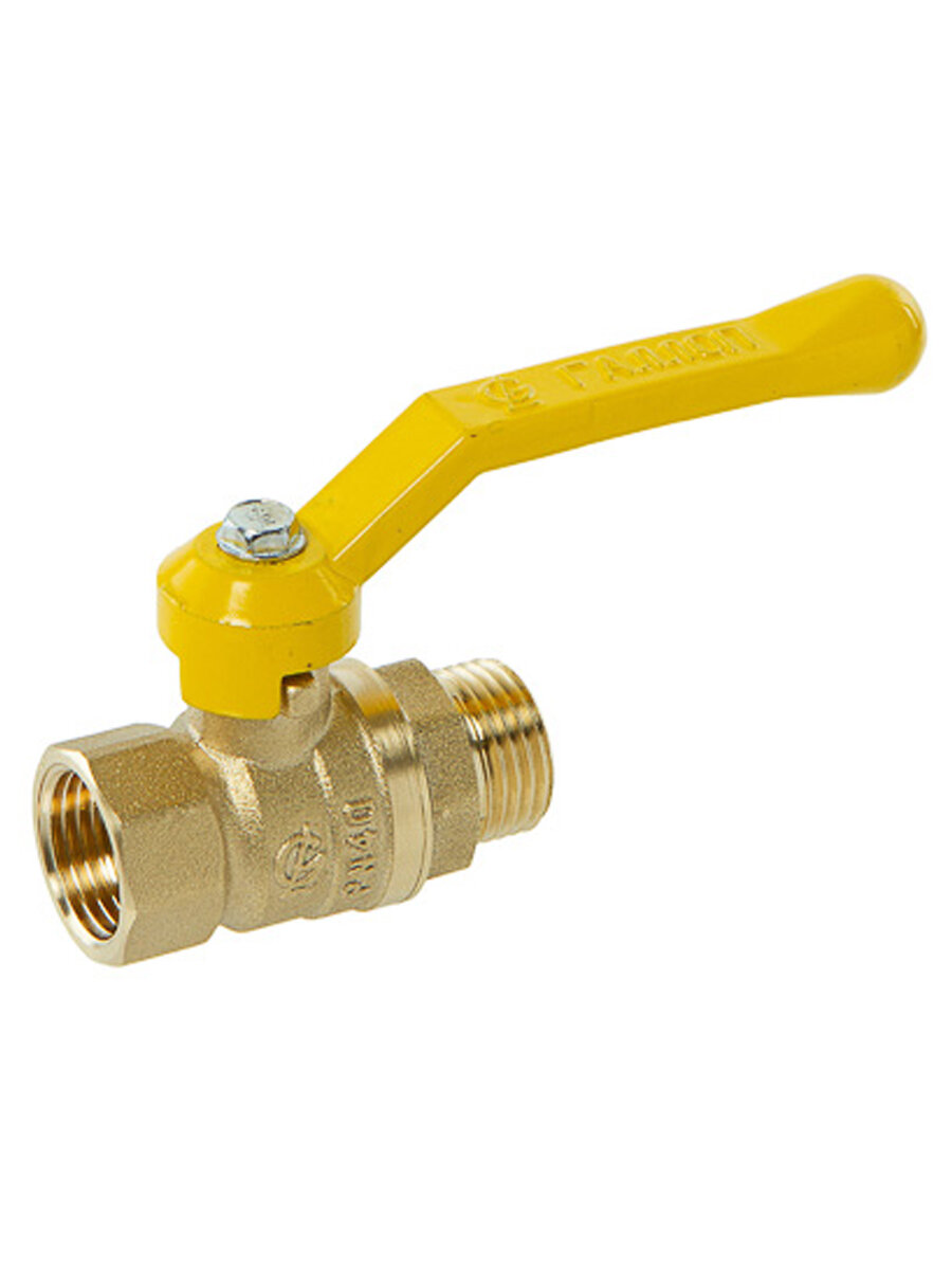 Кран шаровой газовый Галлоп стандарт 221, ВхН 1/2", ручка-рычаг (0115010)