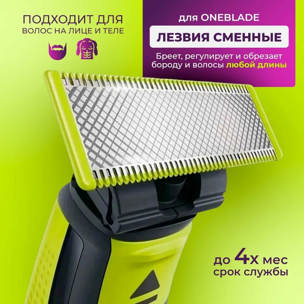 Сменные лезвия Philips OneBlade (QP220/51) для триммера