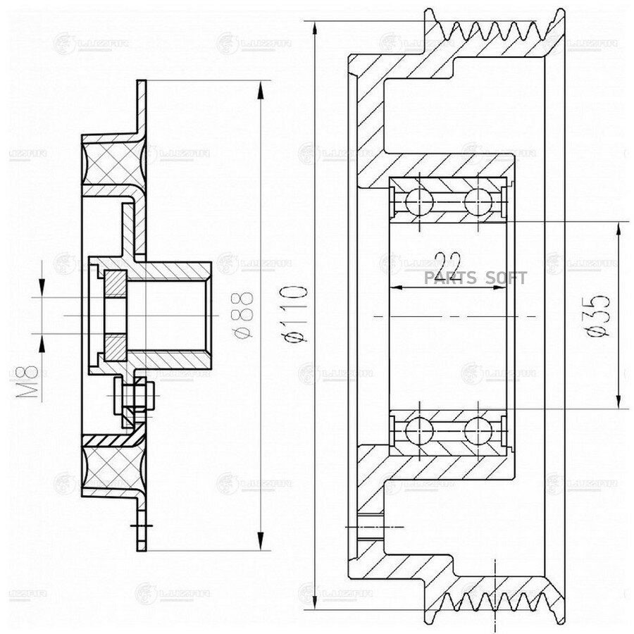 LUZAR LCC-15164 Муфта срывная для компрессора кондиц. LCAC 15164 LUZAR (LCC 15164) ()