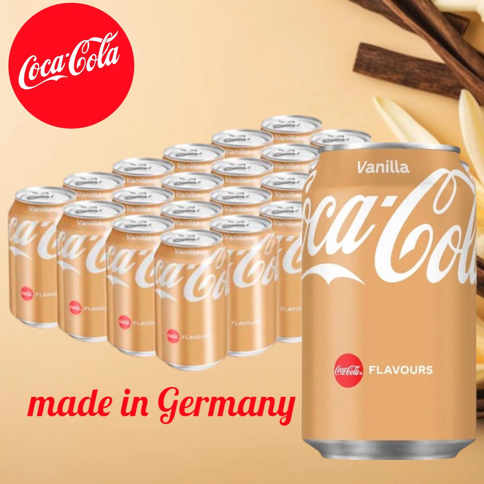 Газированный напиток Coca Cola Vanilla, Европа, 0.33л х 24 шт.