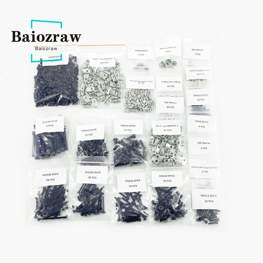 Винты Baiozraw для 3D-принтера Voron 2.4, 2.4-Afterburner, carbon steel