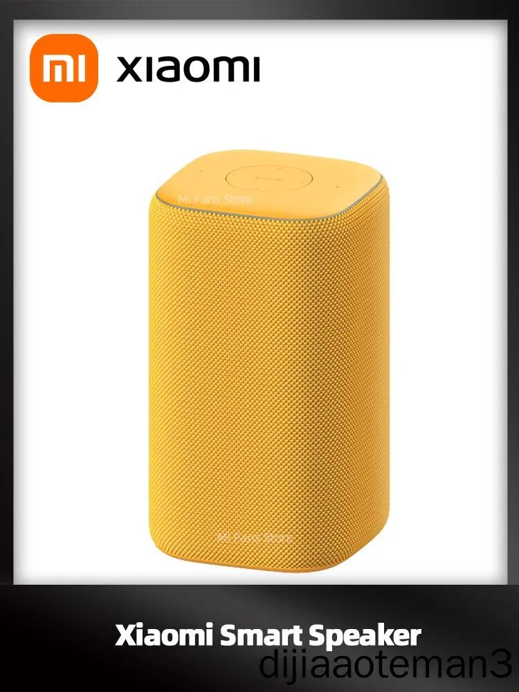 Умная колонка Xiaomi Smart Speaker с тканевым корпусом, желтый цвет - для дома и офиса