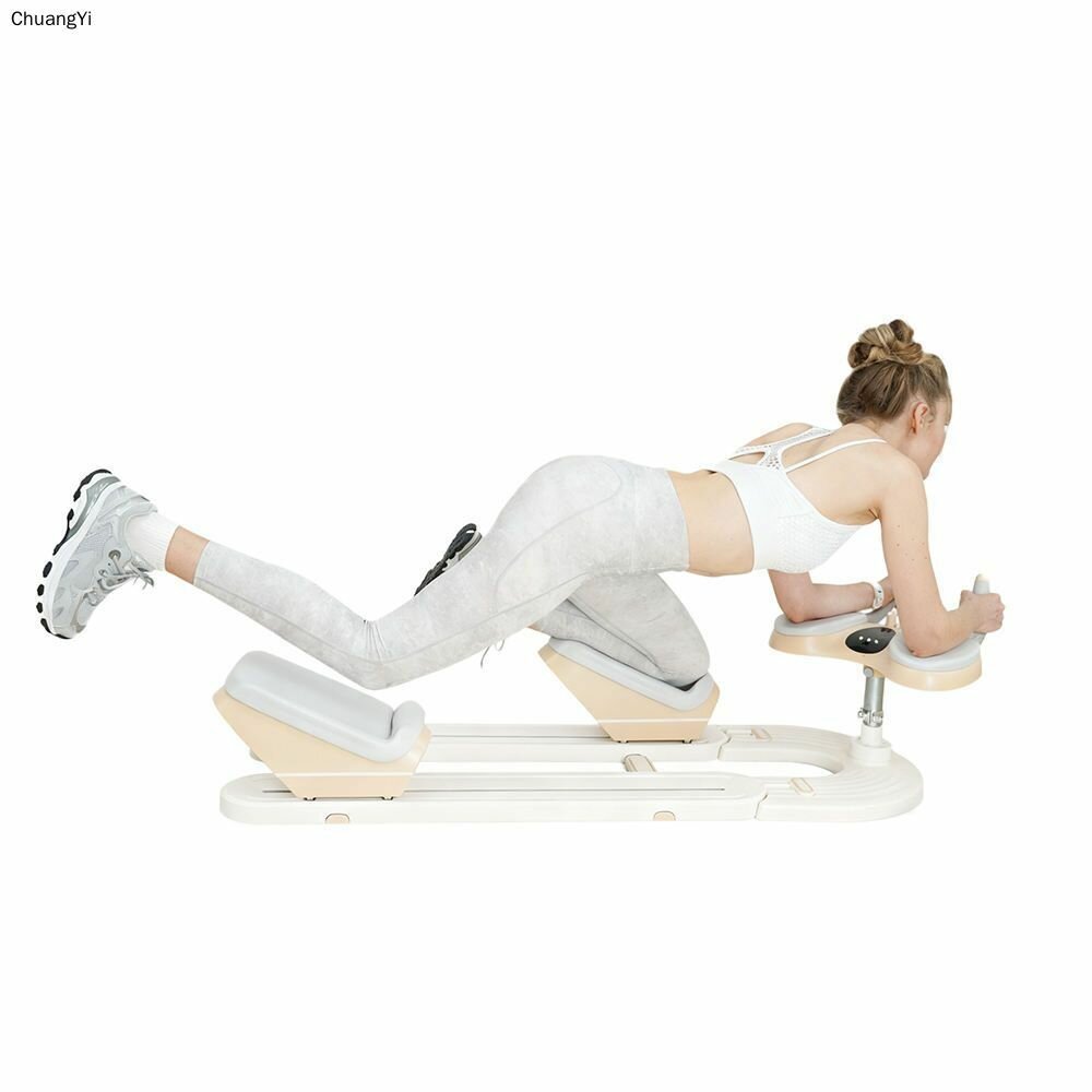 Гиперэкстензия, оснащенный светодиодным таймером и трехпозиционной регулировкой, бежевого цвета, подходит для ежедневных тренировок