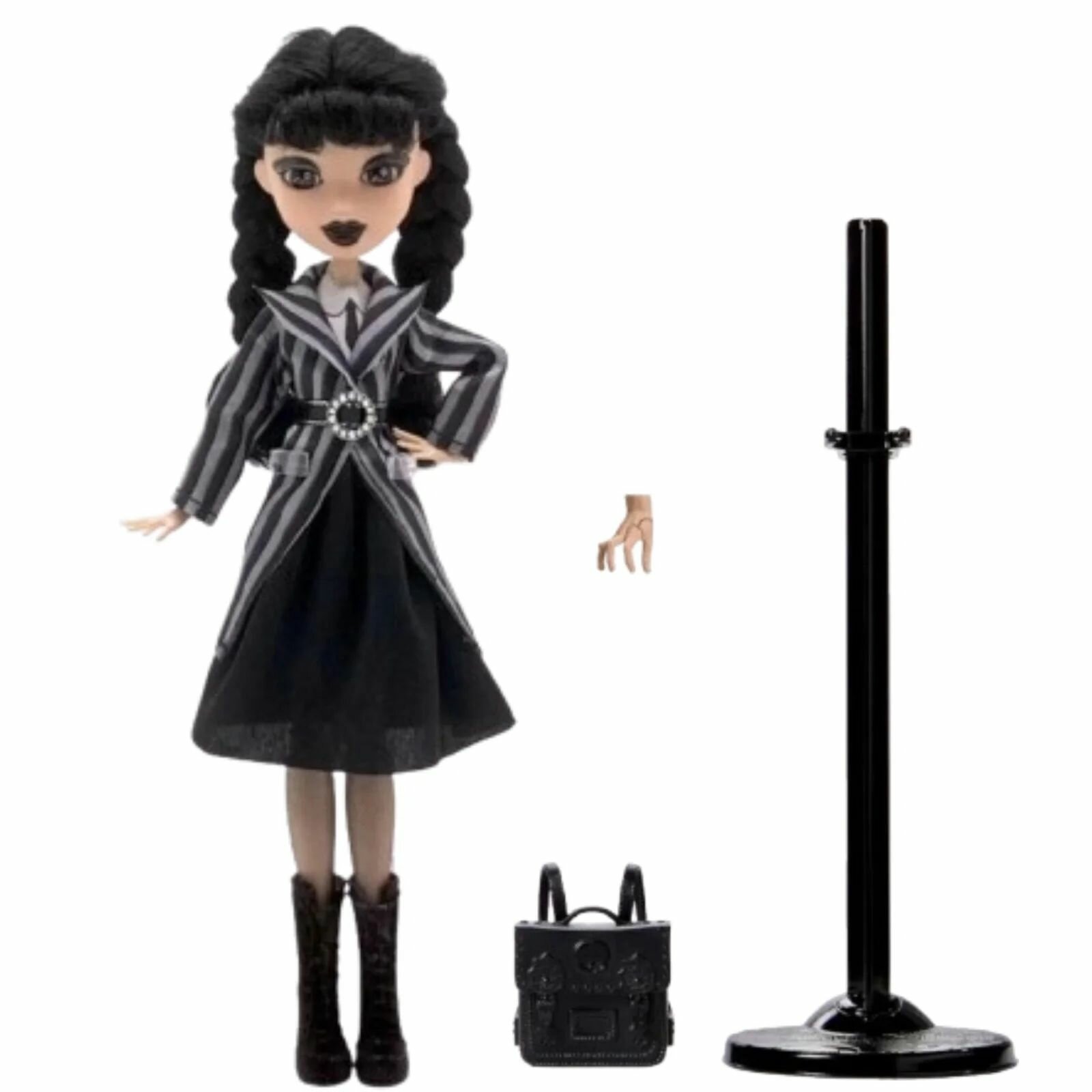 Monster High Wednesday Doll in Nevermore Academy Uniform with Thing and Backpack - Кукла Монстр Хай Венздей Адамс (с рюкзаком)