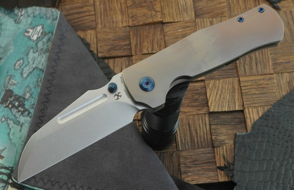 Складной нож Kansept Knives Dreadnaught, сталь CPM S35VN, SW, рукоять титан бронзовое анодирование