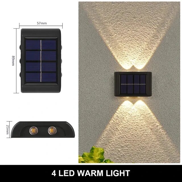 Heinast Солнечный светильник наружный теплый свет IP65 Warm light 4LED, 1PCS