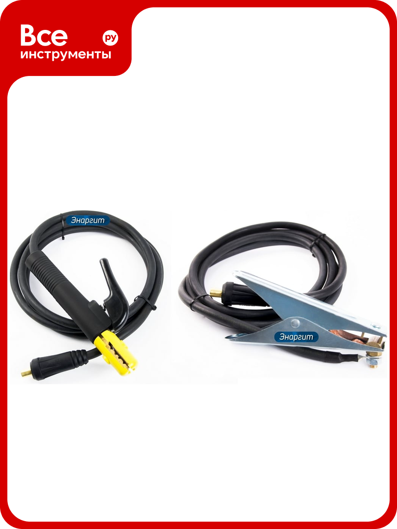 Комплект сварочных проводов КГ 1x25 Премиум (3+3 метра; вилка 35-50) энаргит КС125-33-3550-premium