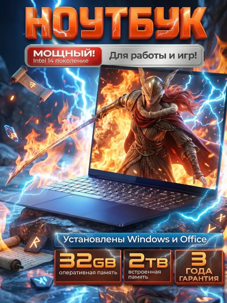 Ноутбук HiGH TECH R682 Intel H-Series RAM 32GB / SSD 2048GB