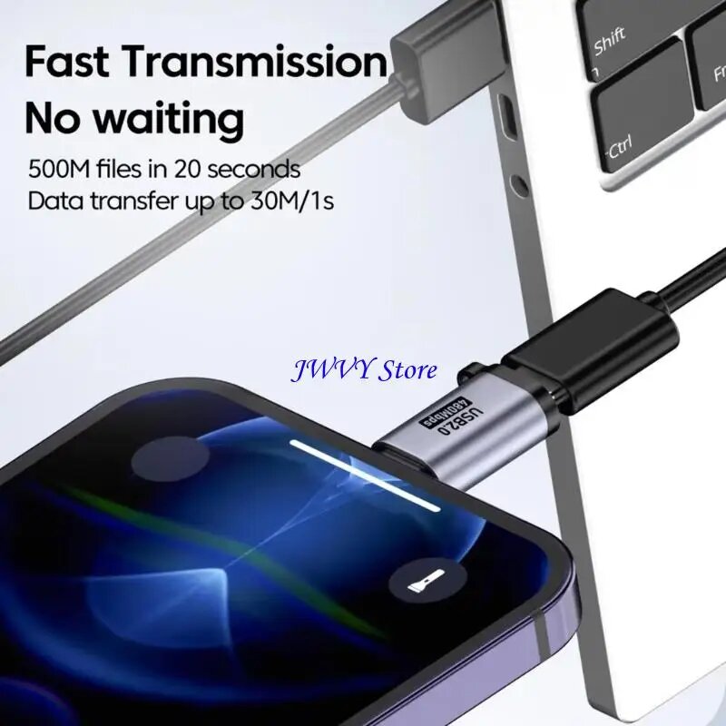 USB 2.0 TypeC to Micro USB адаптер 480Mbps — фото 1