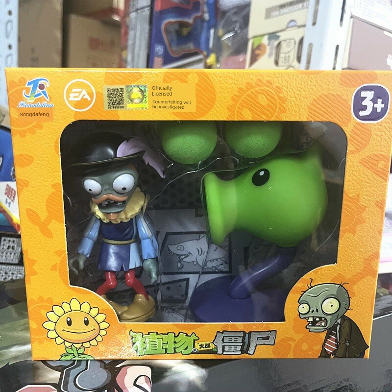 Игрушки Plants vs. Zombies, мягкий резиновый полный набор, стрелялка-горох, детская игрушка, подарок для мальчика