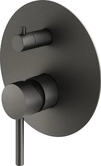 Встраиваемый смеситель для душа и ванны Plumberia Selection Ixo XO1901GR С внутренней частью, латунный, рычажный, настенный, серый, матовый, с керамическим картриджем