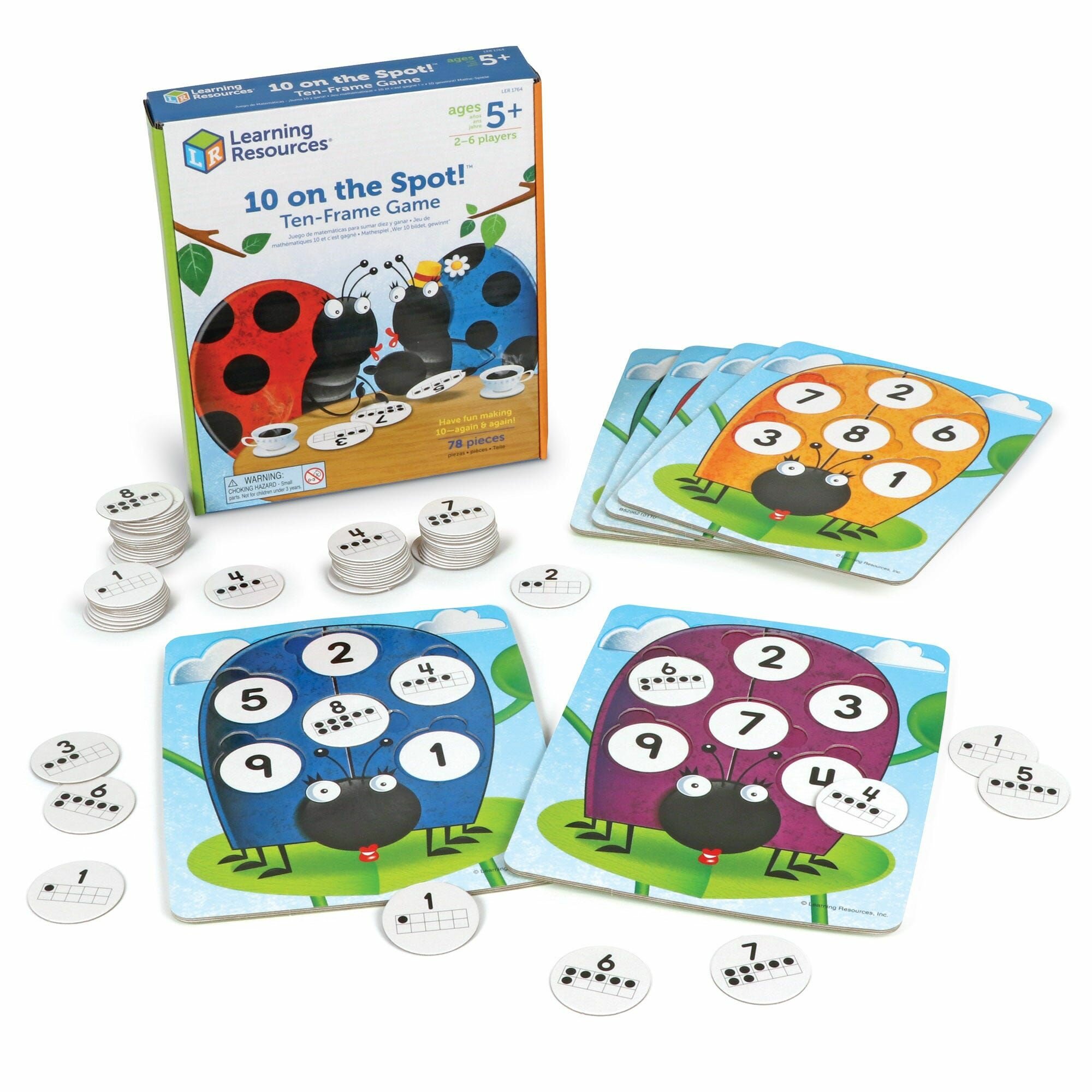 Развивающая игрушка Learning Resources - Математическое Бинго (на англ. языке), 78 эл. - LER1764