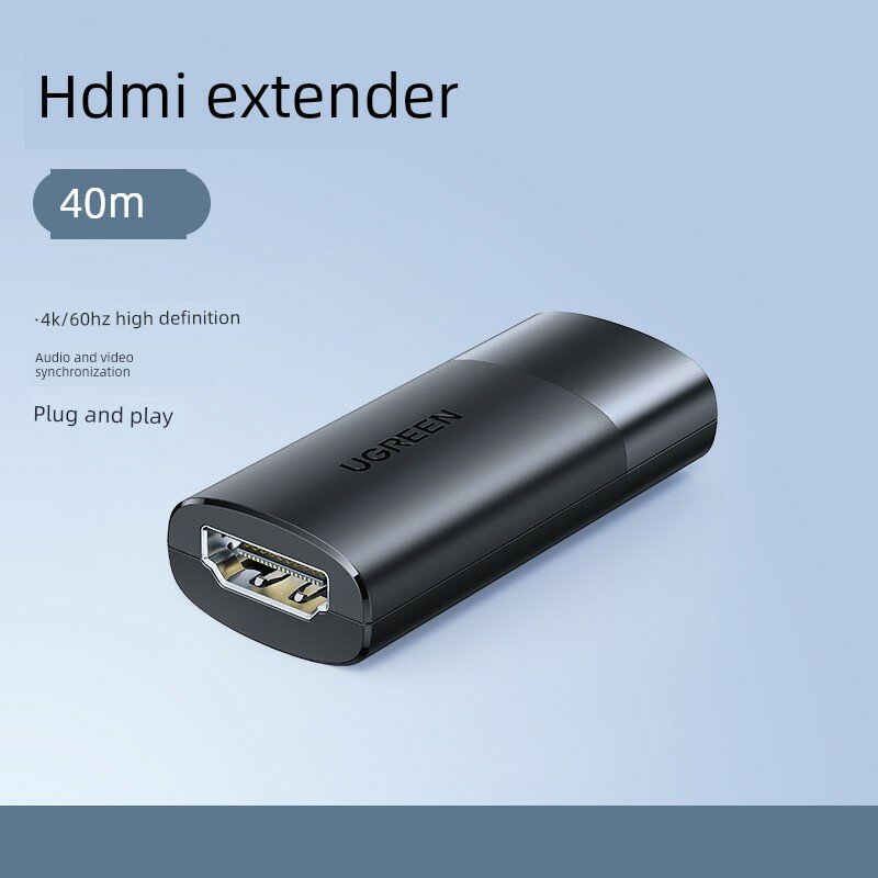 HDMI кабель-удлинитель 40 м для 4K HDR, поддерживает 4K разрешение, совместимость HDMI 2.0, 1 шт