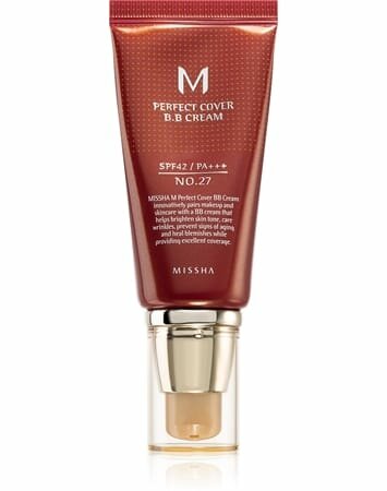 BB-средство Missha M Perfect Cover, оттенок № 27 медовый бежевый SPF42/PA+++, 50 мл