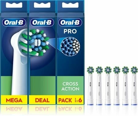 Насадка для электрической зубной щетки Oral-B PRO Cross Action, унисекс, 6 шт