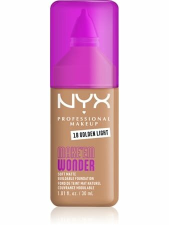 Тональный крем NYX Professional Makeup Make Em Wonder, оттенок 18 Golden Light, 30 мл