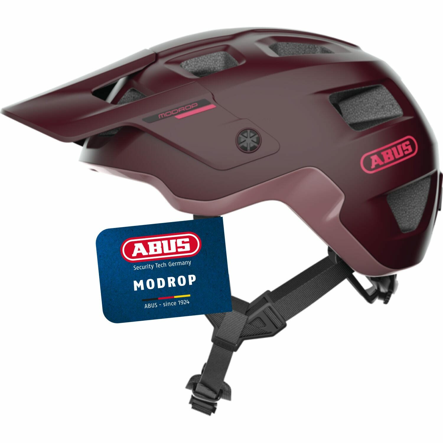 DECATHLON шлем защитный ABUS MoDrop, красный ягодный, 57-61 см