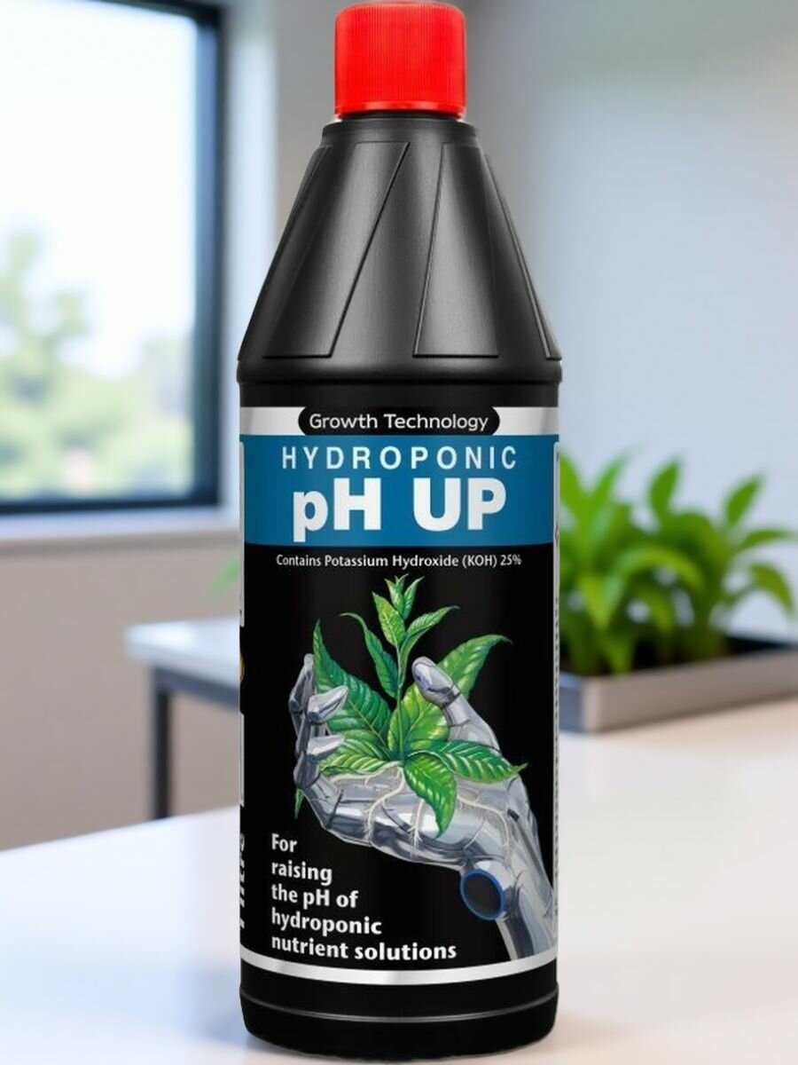 Growth Technology регулятор pH UP гидроксид калия 25% для повышения pH раствора 1000 мл