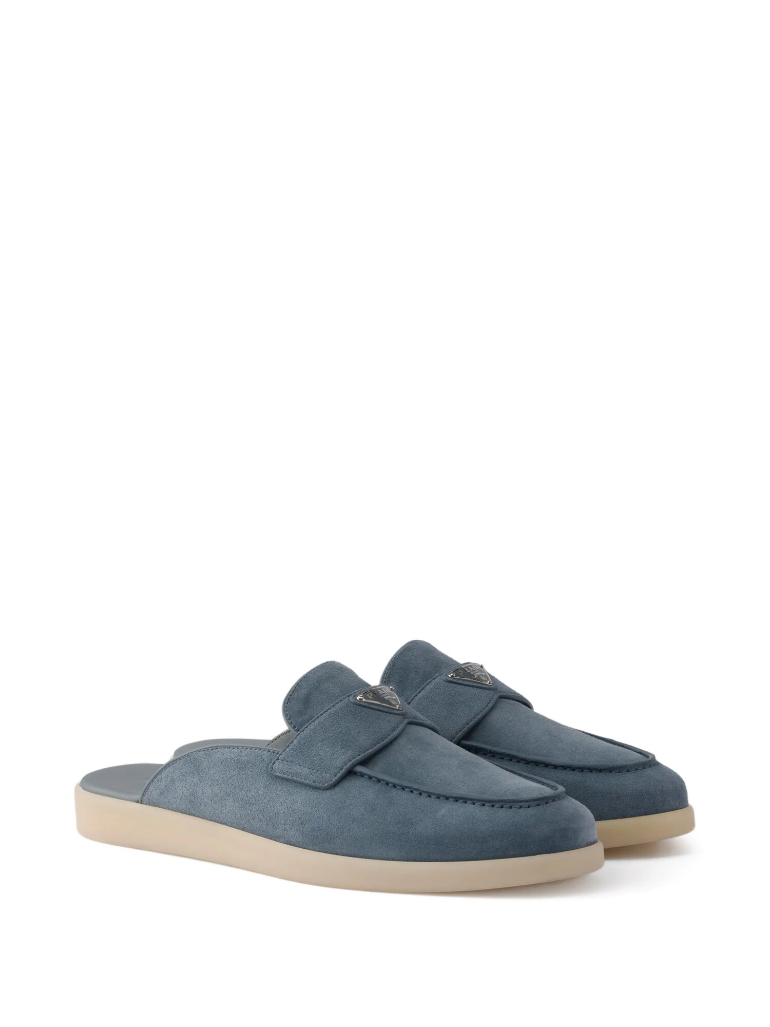 Мюли Prada Suede mules, размер 7.5 UK, blue — фото 1