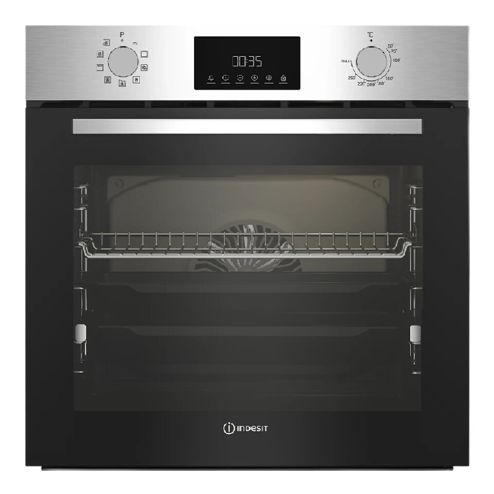 Духовой шкаф Indesit IFE 3841 JC IX, мультифункциональный, 9 режимов, 72 л