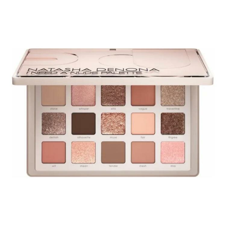 Тени для век женские Natasha Denona 15 Colors Eye Shadows Easy to Blend Complexion Smoky Eye Enhancing, 16.7g/Box