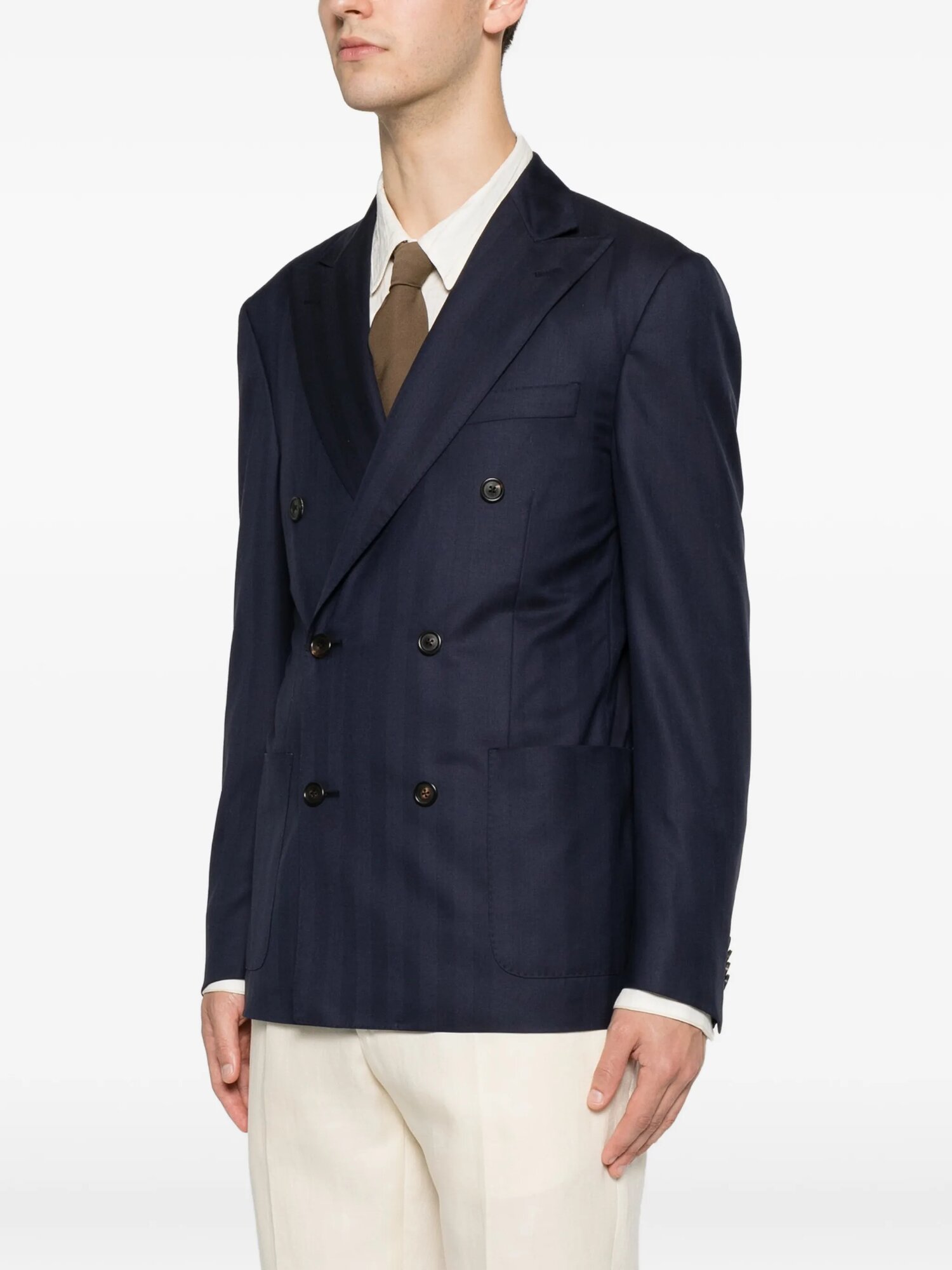 Куртка Corneliani Double-breasted jacket, размер 54, blue — фото 1