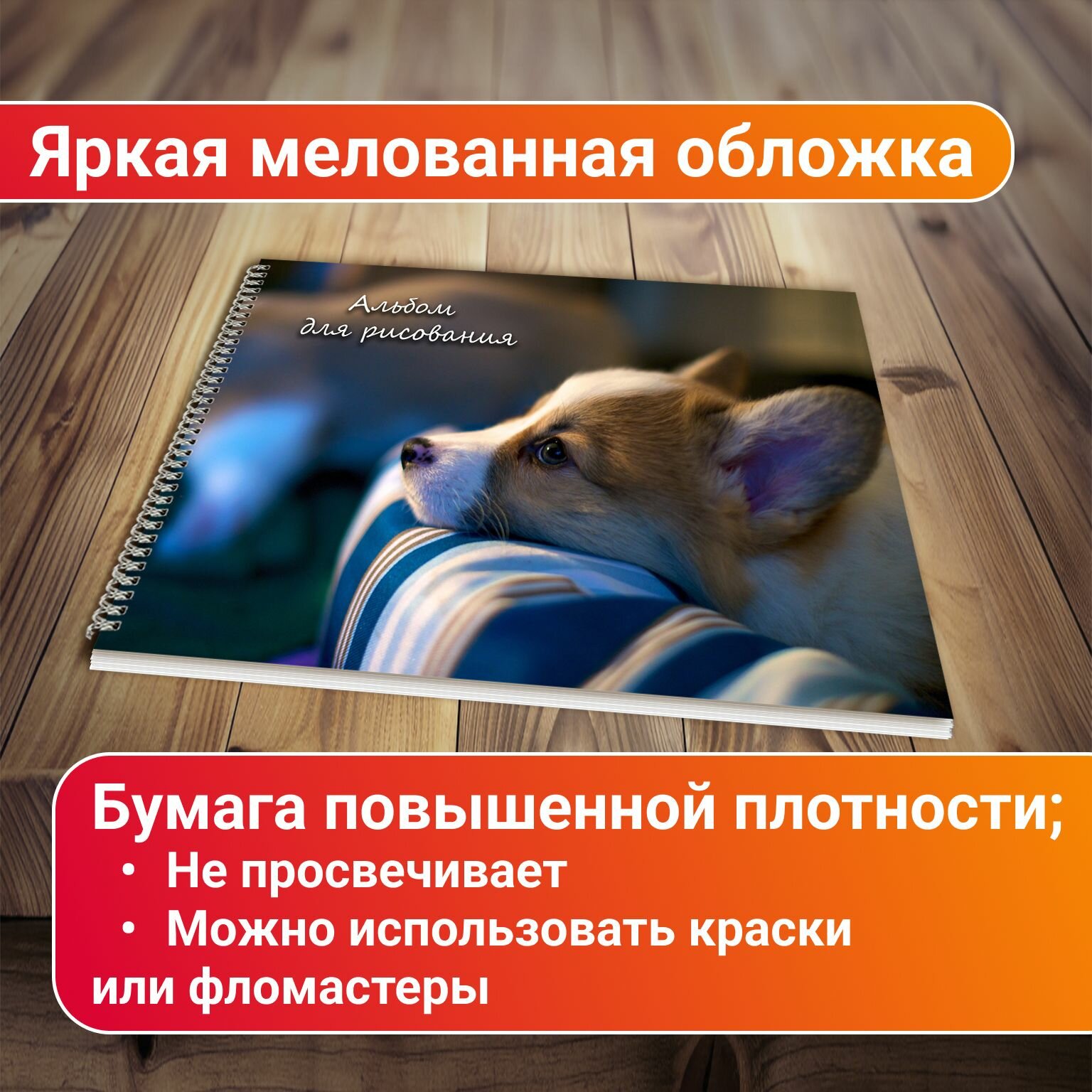 Альбом для рисования Корги — фото 1