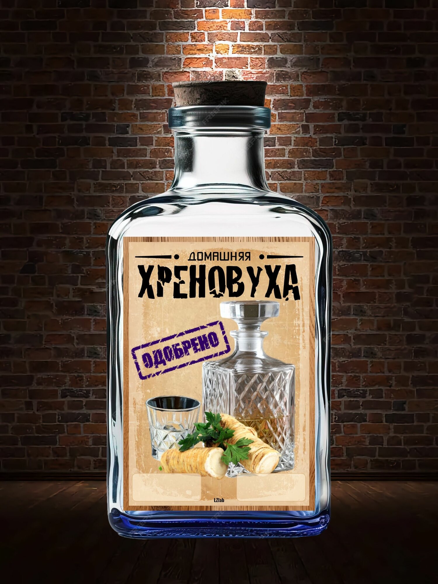 Этикетки, наклейки, стикеры "Хреновуха" — фото 1