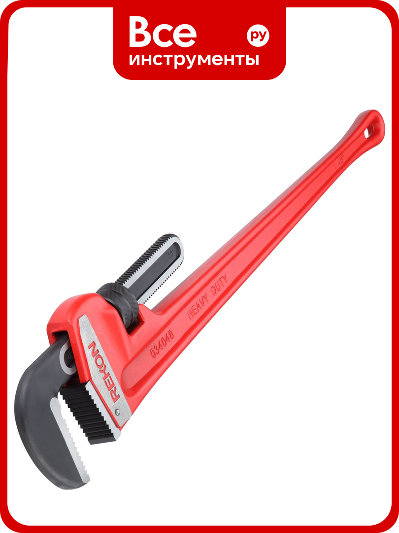 Прямой трубный ключ REKON 48" HEAVY DUTY (для больших нагрузок) 034048