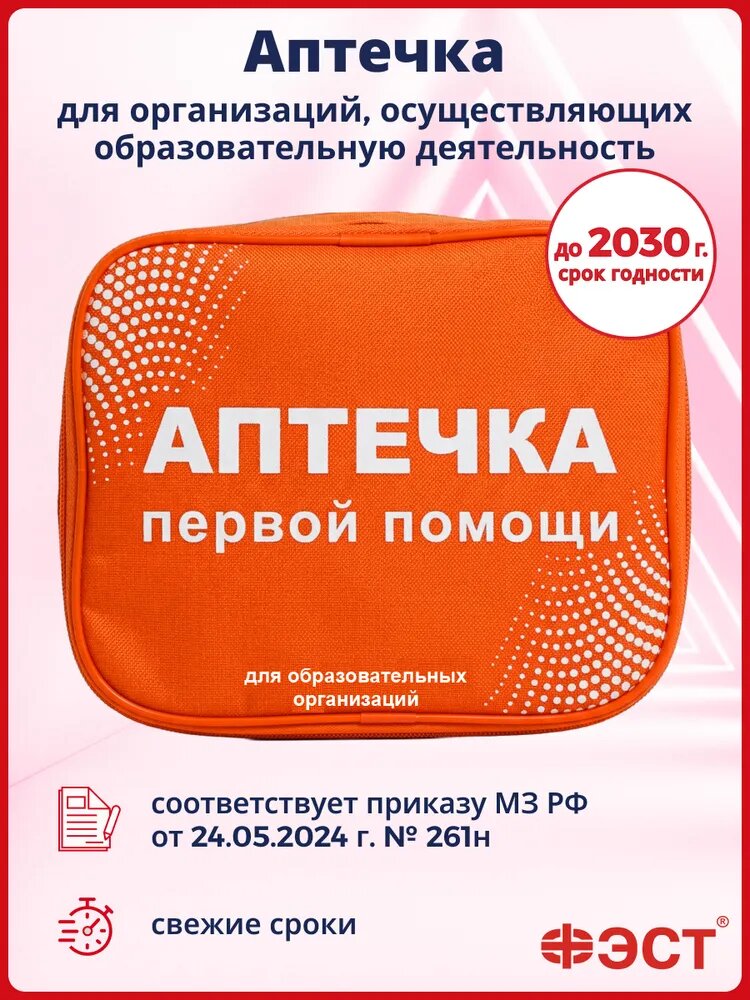 ФЭСТ Аптечка для общеобразовательных учреждений по приказу 261н ГОСТ для школы, детского сада кейс