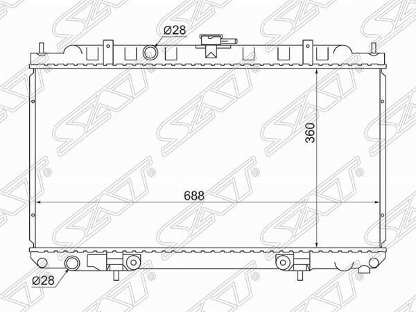 Радиатор SAT NS0001-16 Nissan AD 99-02 / Almera 00-06