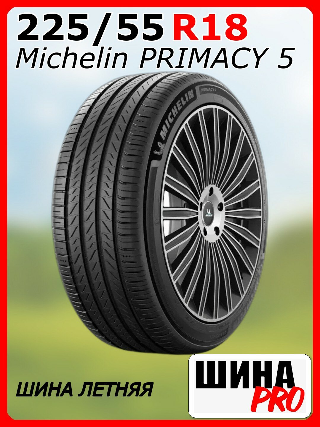 Шина летняя Michelin 225/55/18 V 98 Primacy 5 для легковых автомобилей 710641