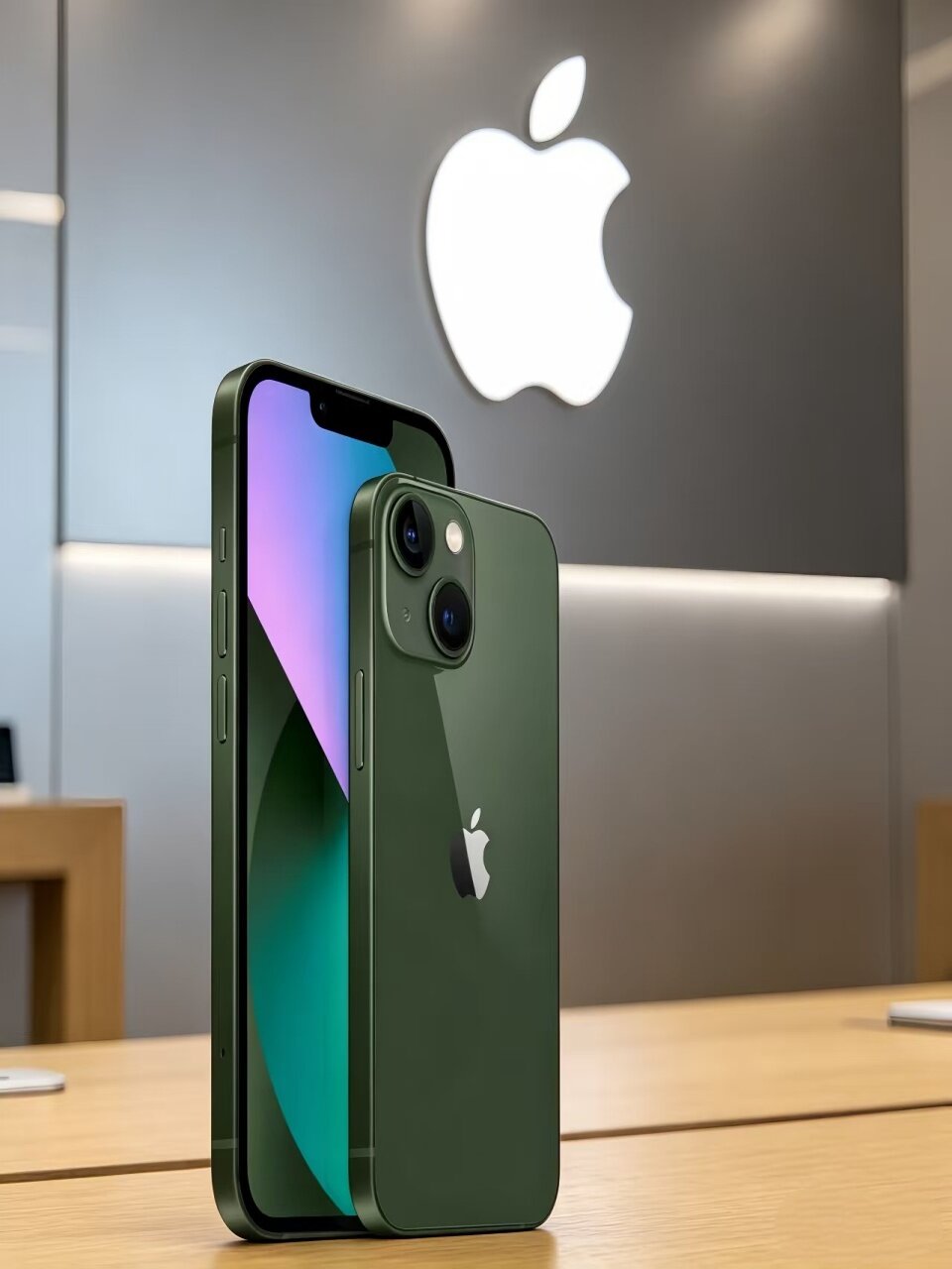 Смартфон Apple iPhone 13,128 ГБ, Двойная камера, экран 6.1 дюйма, Высокопроизводительный， SIM+SIM, зелёный