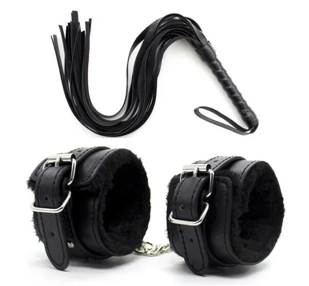 Наручники из искусственной кожи Black set B, бандаж БДСМ