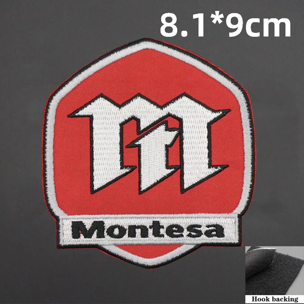 Нашивка вышитая Montesa, 8.1*9см, B6, Hook backing