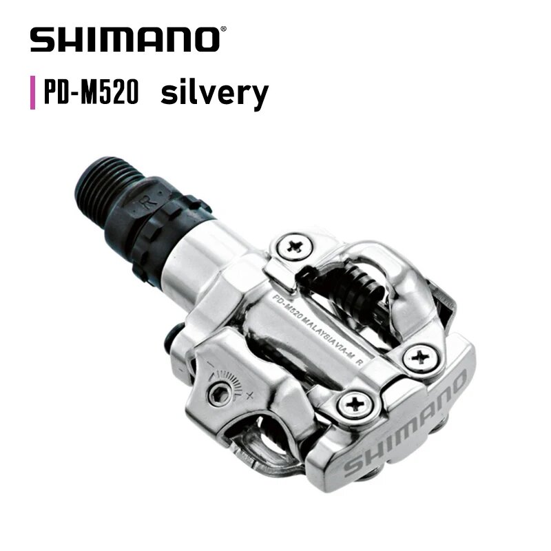 SHIMANO MTB педали SPD Серебряный, M520 silver