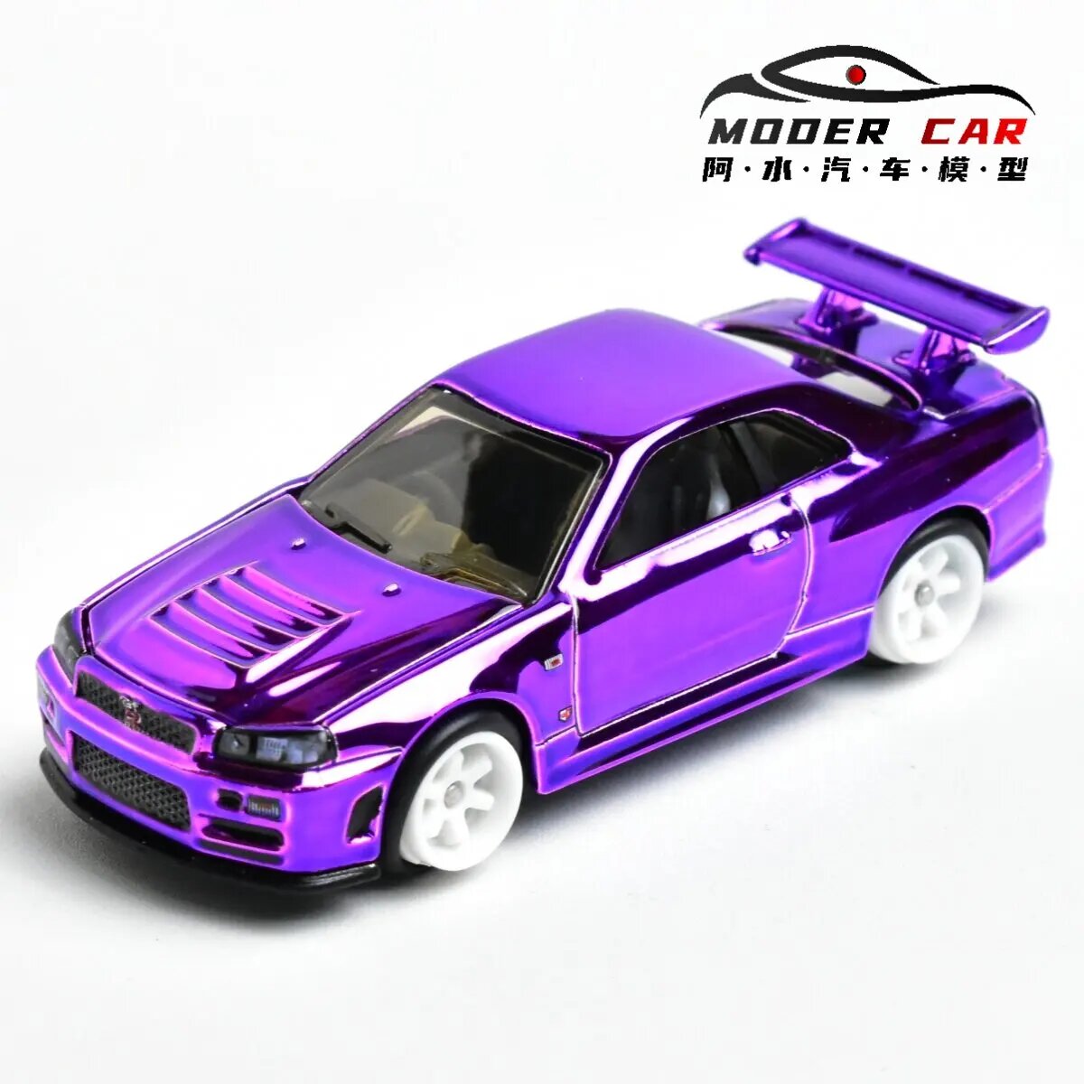 TSM MODEL ZZC 1:64 GTR R34 фиолетовый diecast model car