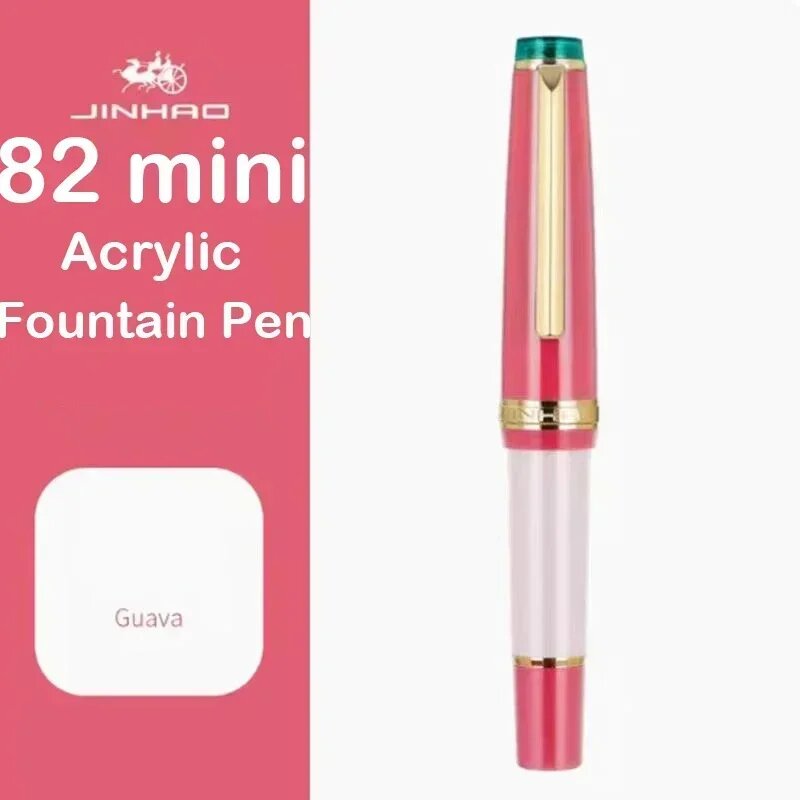 Jinhao 82 mini перьевая ручка, розовый, Guava, Bent(1.0mm)