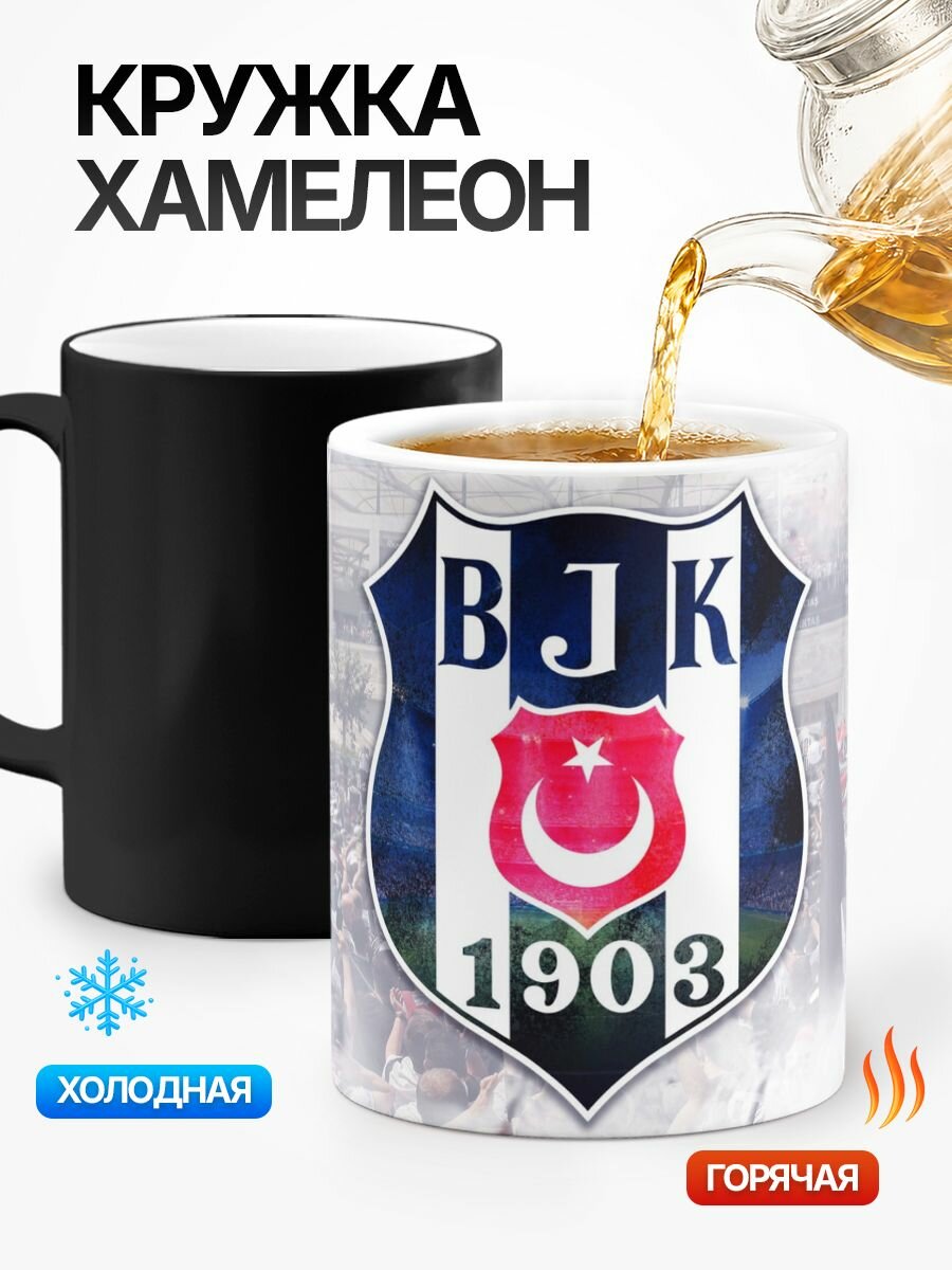Кружка хамелеон Besiktas JK Бешикташ