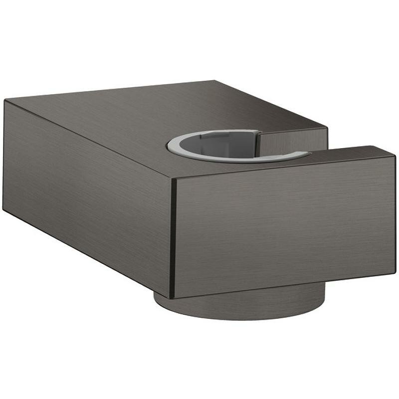Держатель для душевой лейки Hansgrohe Porter 28387340 черный хром шлифованный, настенный