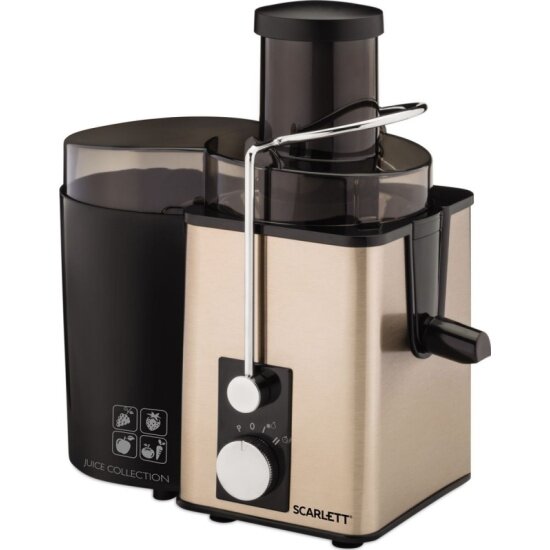 Соковыжималка центробежная Scarlett SC-JE50S35 1000Вт рез. сок:600мл. золотистый/черный